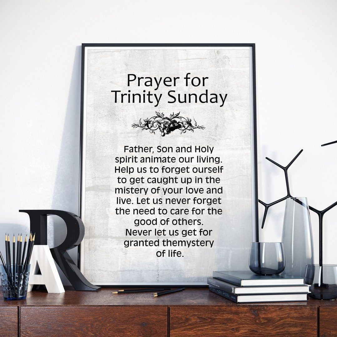 Prayer for Trinity Sunday, Trinity Sunday Poster, Catholic Gift ...