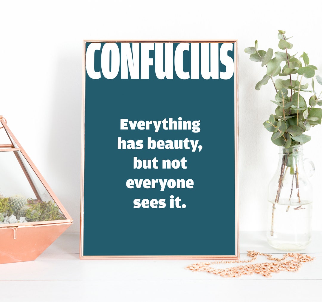 Confucius Confucius Poster Confucius Print Confucius Quote - Etsy