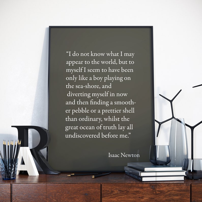 Isaac Newton Isaac Newton Poster Isaac Newton Quote English - Etsy