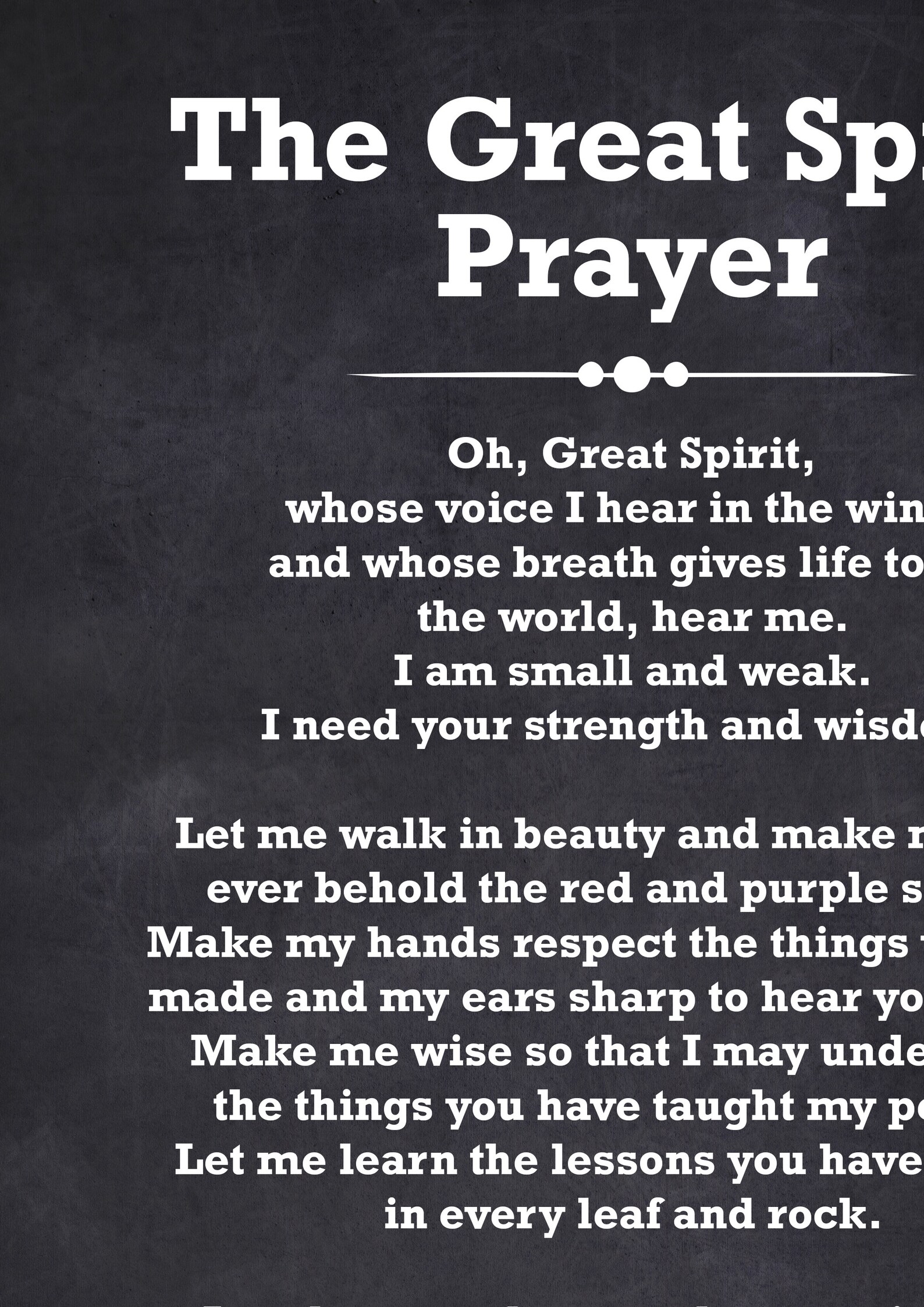 The Great Spirit Prayer Chief Yellow Lark Prayer Native - Etsy