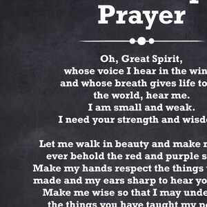 The Great Spirit Prayer, Chief Yellow Lark Prayer, Native American Poem ...