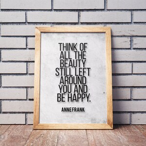 Anne Frank Anne Frank Quote Poster Anne Frank Quote Wall - Etsy