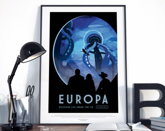 Europa Moon Wall Art - Etsy