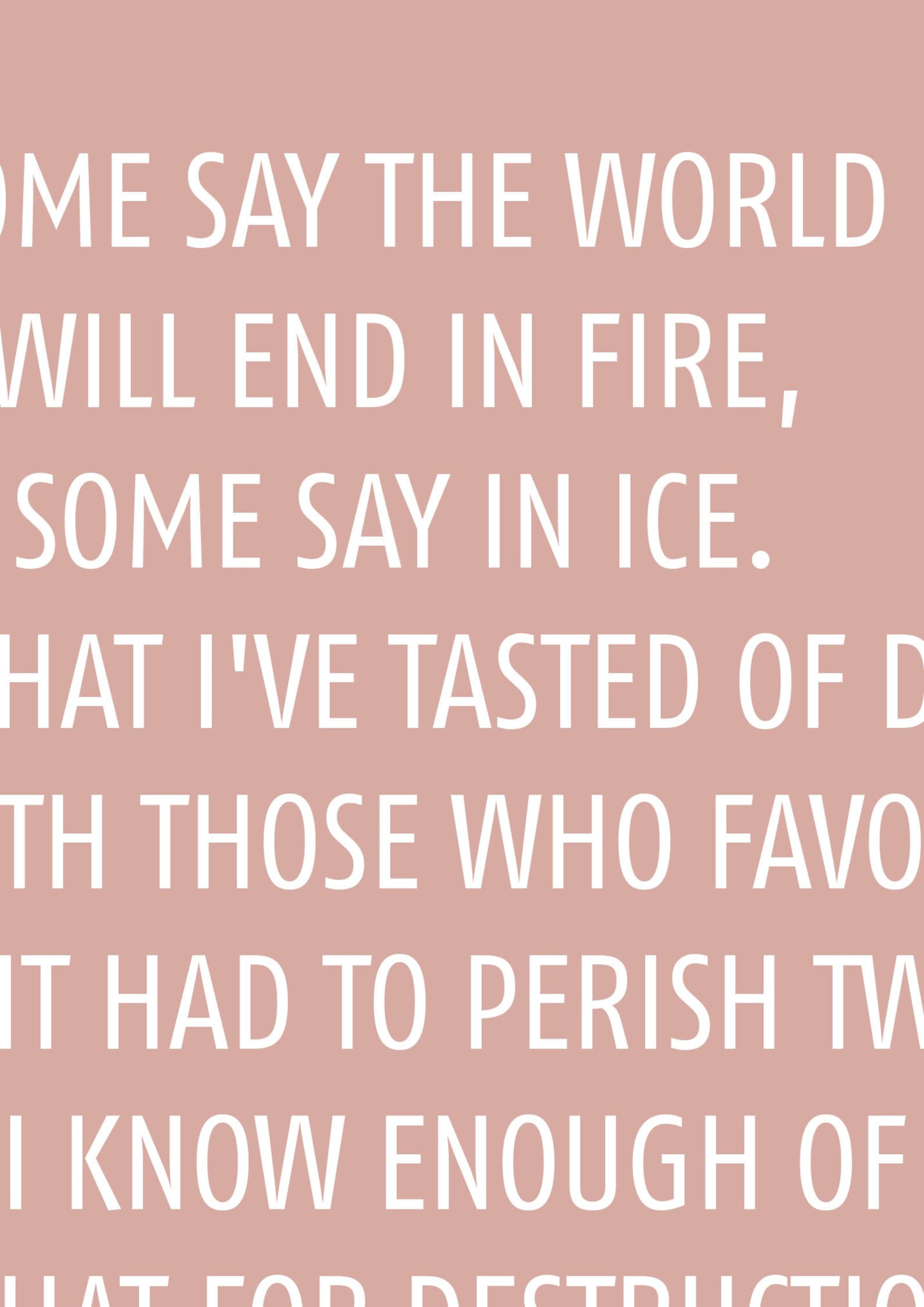 Fire and Ice Poem by Robert Frost Fire and Ice Poem Print - Etsy