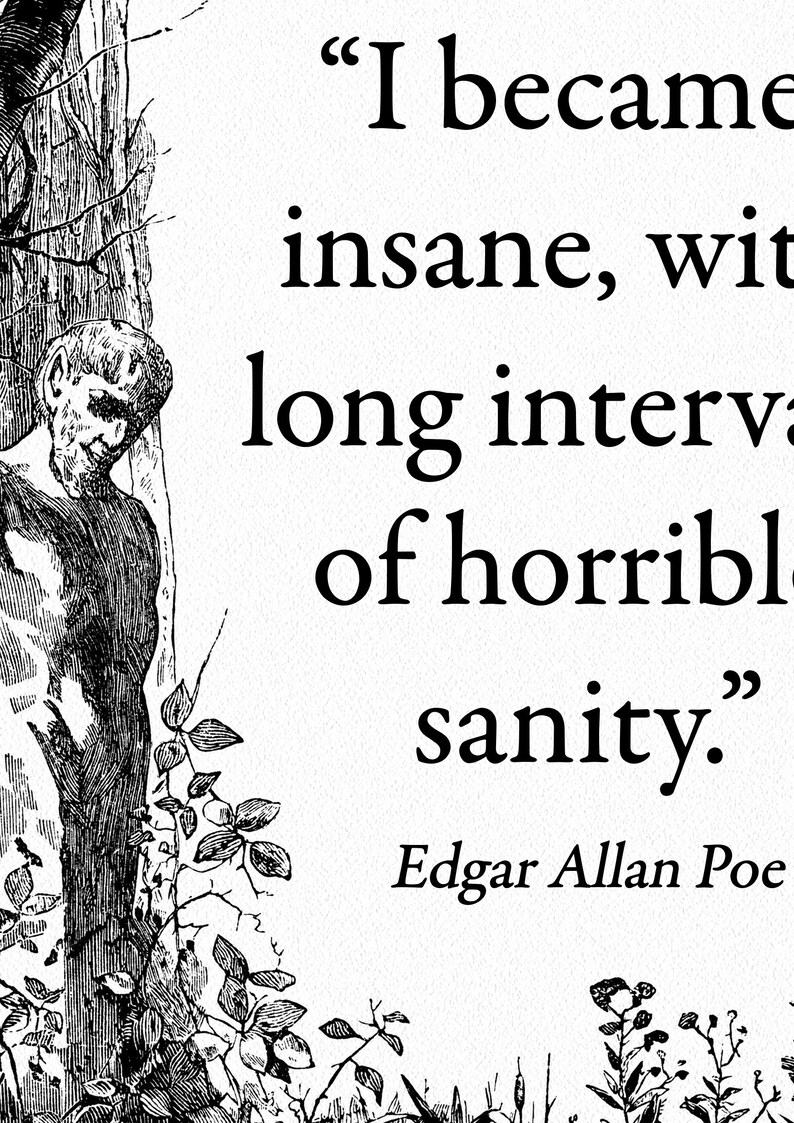 Edgar Allan Poe Edgar Allan Poe Print Edgar Allan Poe Quote - Etsy