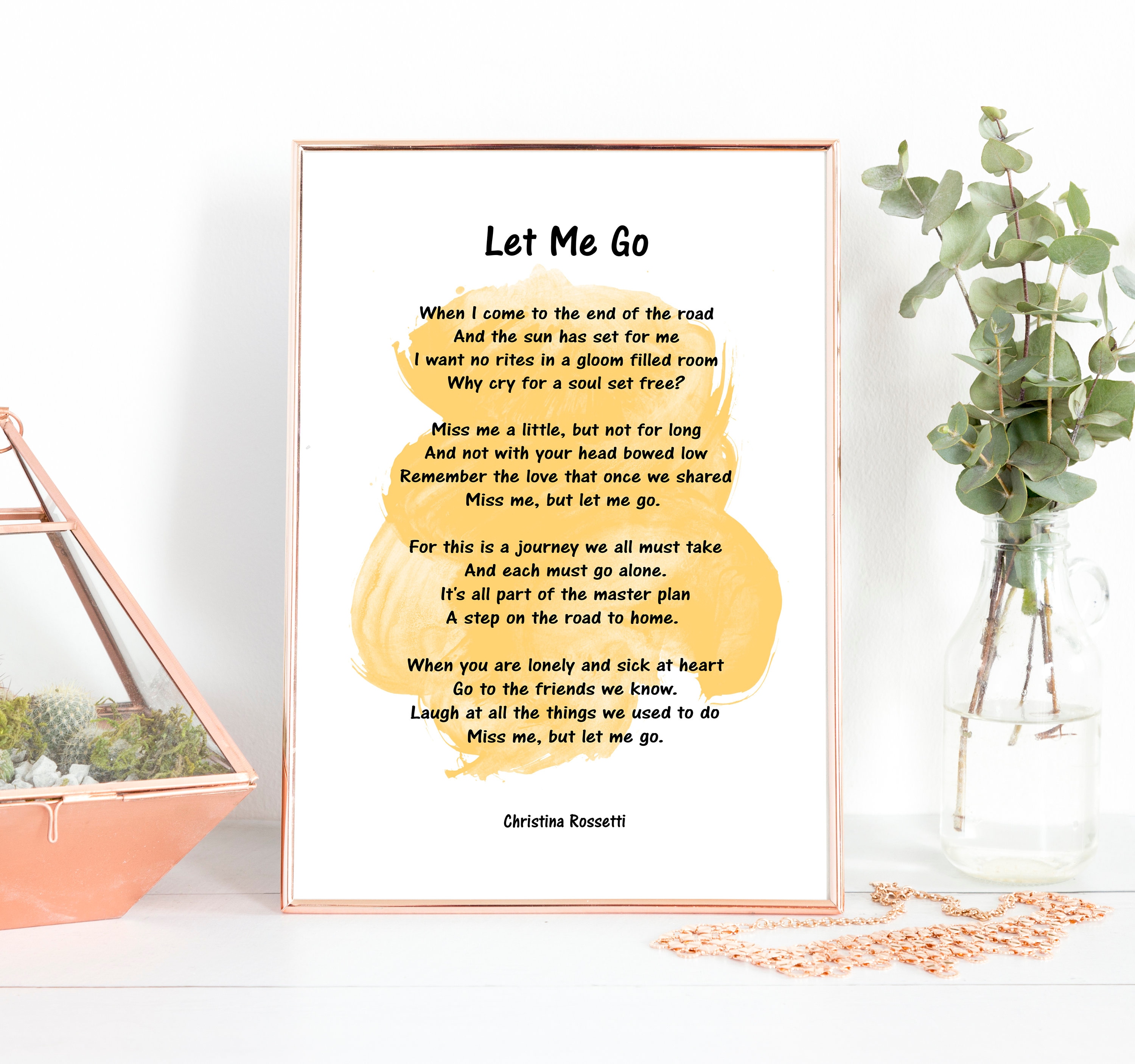 Let Me Go Poem by Christina Rossetti Christina Rossetti - Etsy Hong Kong