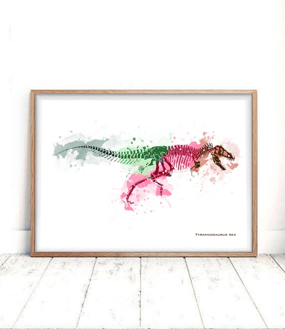 Tyrannosaurus Rex, Tyrannosaurus Rex Watercolor Artwork, Tyrannosaurus ...