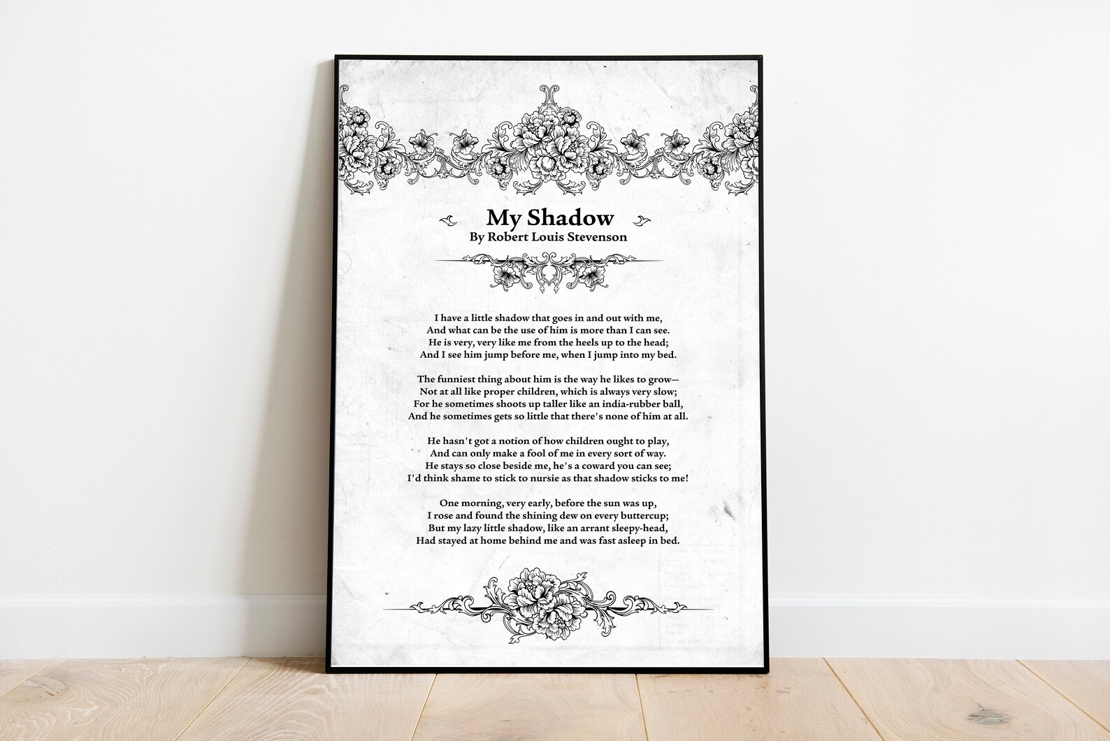 My Shadow by Robert Louis Stevenson Robert Louis Stevenson - Etsy