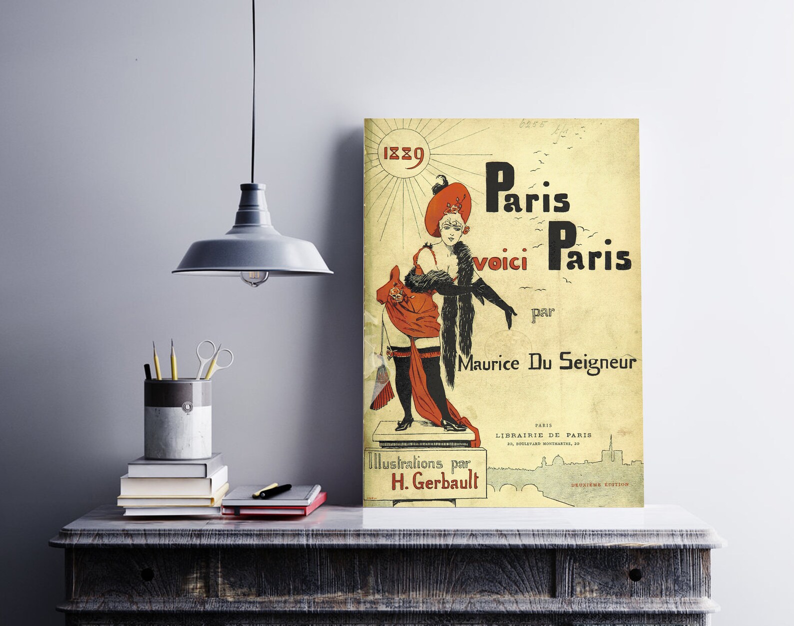 Maurice de Seigneur Paris voici Paris. 1889 Vintage poster | Etsy