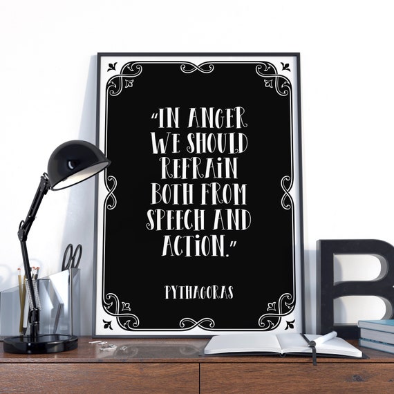Pythagoras Pythagoras Quote Poster Pythagoras Wall Art - Etsy