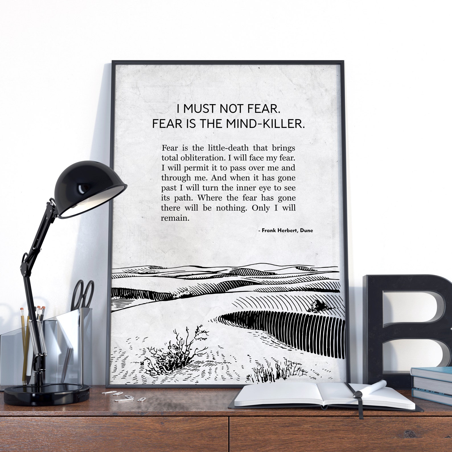 Litany Against Fear Frank Herbert Children of Dune Bene - Etsy