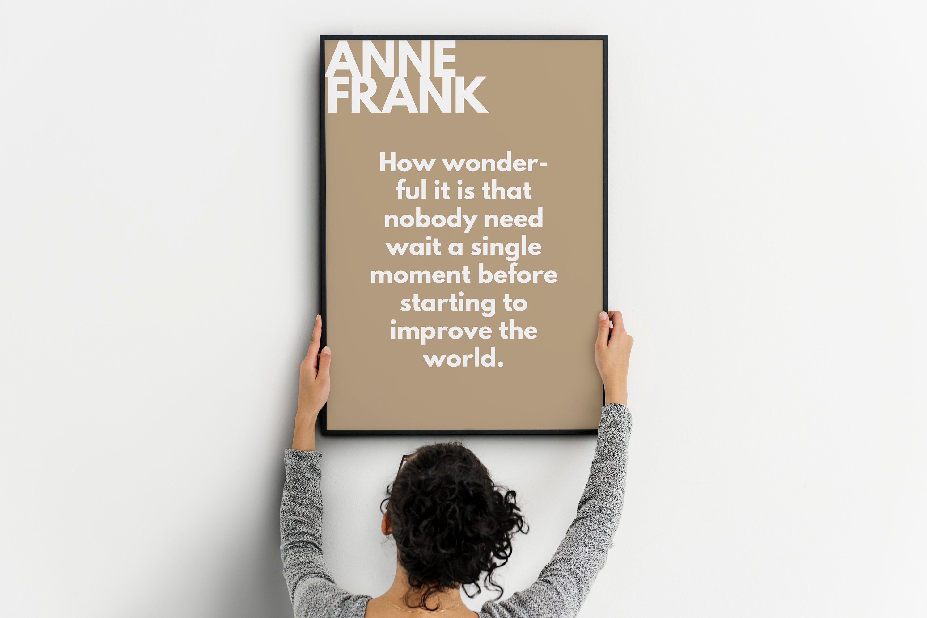 Anne Frank Anne Frank Quote Poster Anne Frank Quote Wall | Etsy