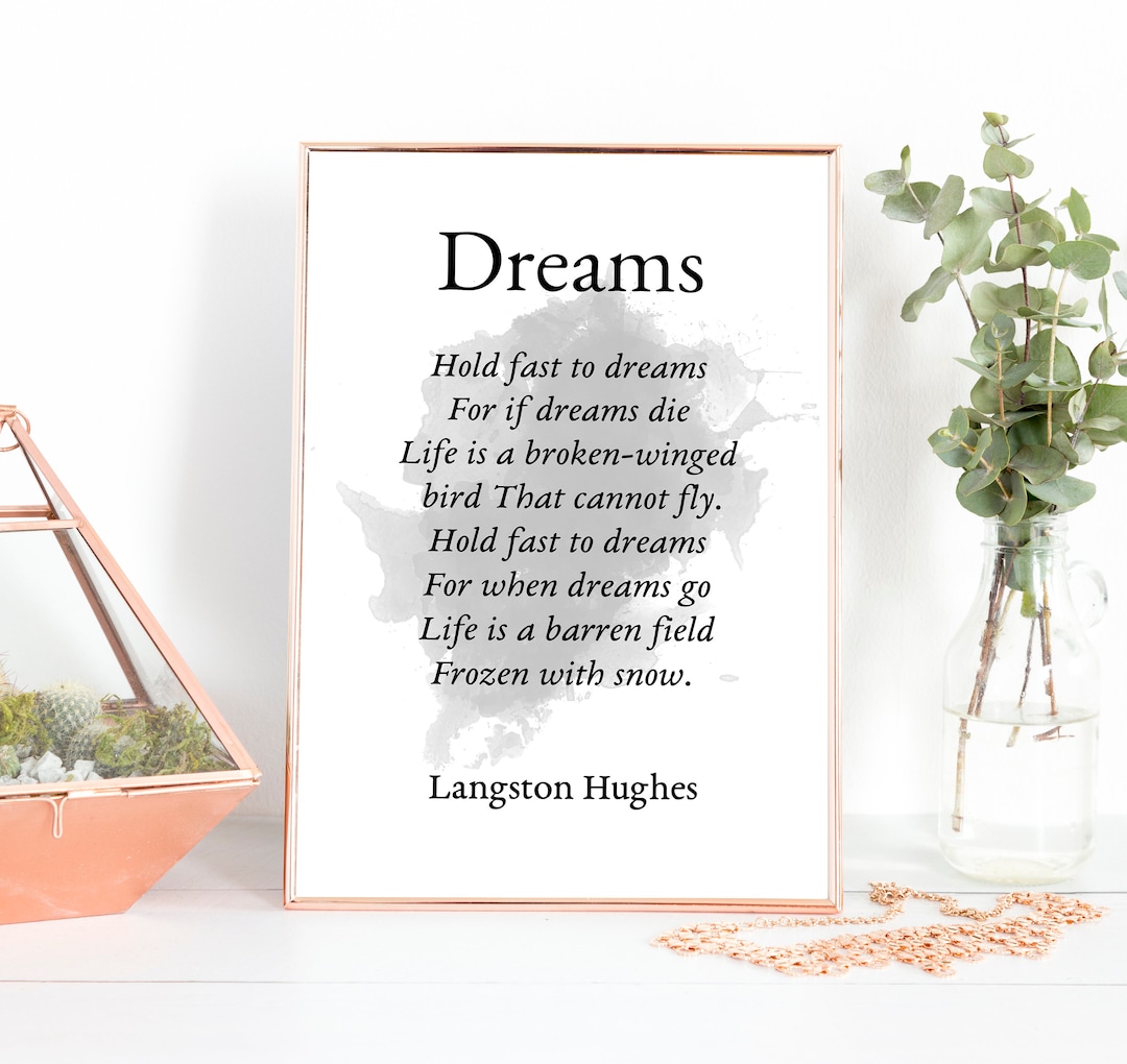 Dreams Poem by Langston Hughes, Langston Hughes Poetry, Langston Hughes ...