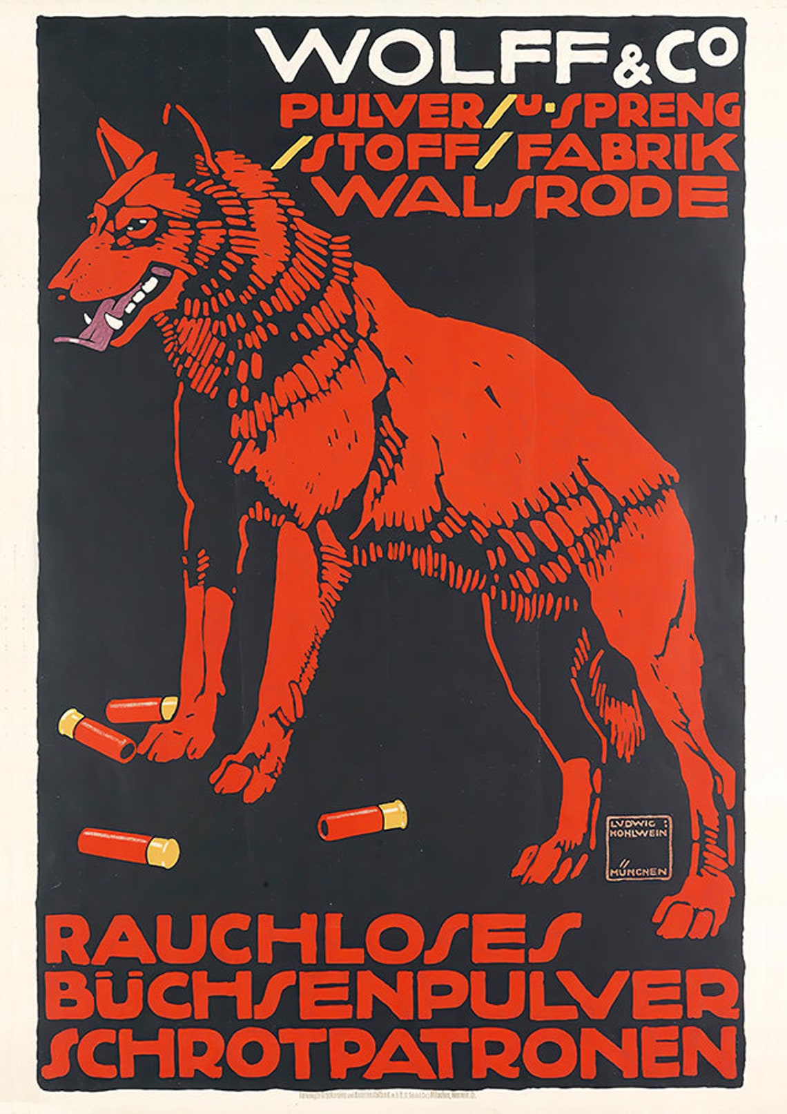 1926 Poster Ludwig Hohlwein Wolf Wolff Co. German Poster Art | Etsy