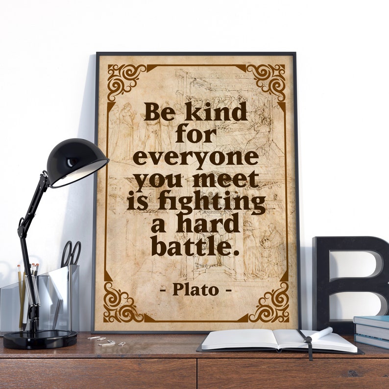 Plato Plato Quote Poster Plato Quote Wall Art Athenian - Etsy