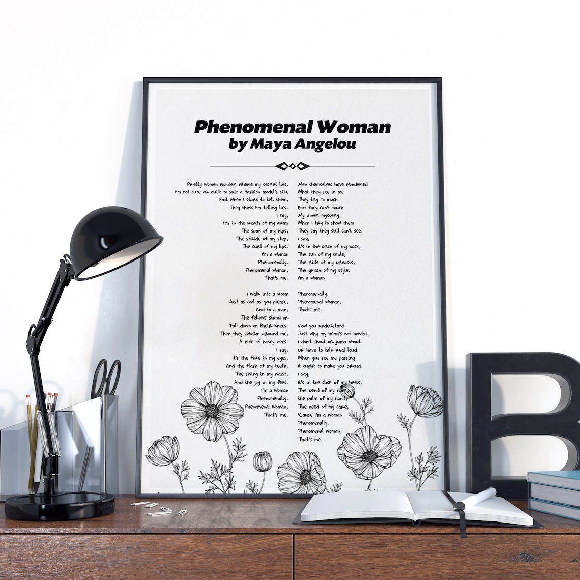 Phenomenal Woman Maya Angelou Poem Maya Angelou Verse Maya | Etsy
