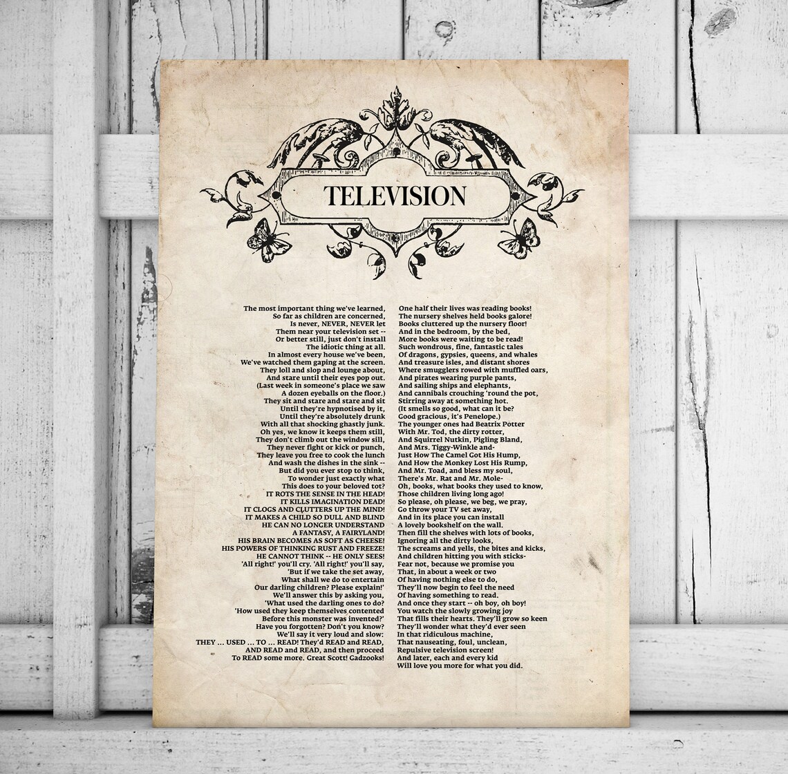 Roald Dahl's Poem television Poster Roald - Etsy