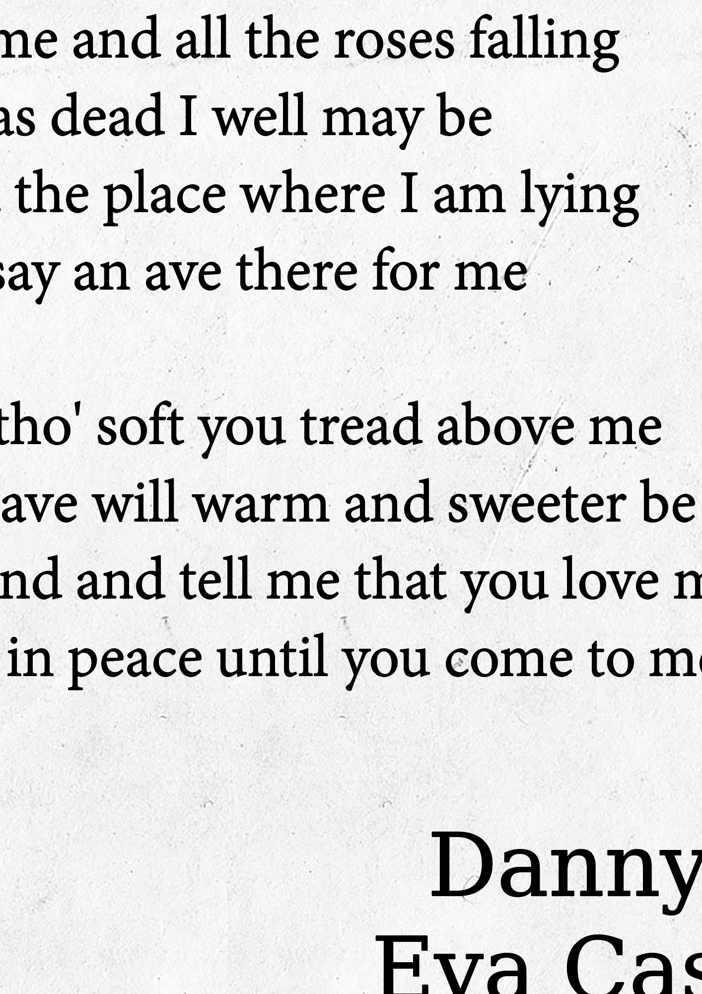 Danny Boy Eva Cassidy Eva Cassidy Eva Cassidy Lyrics | Etsy Australia