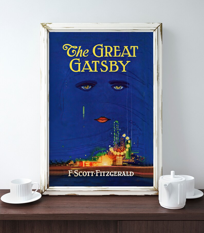 The Great Gatsby the Great Gatsby Book Cover Poster the - Etsy