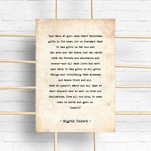 Sigrid Undset, Sigrid Undset Quote Poster, Sigrid Undset Quote Wall Art ...