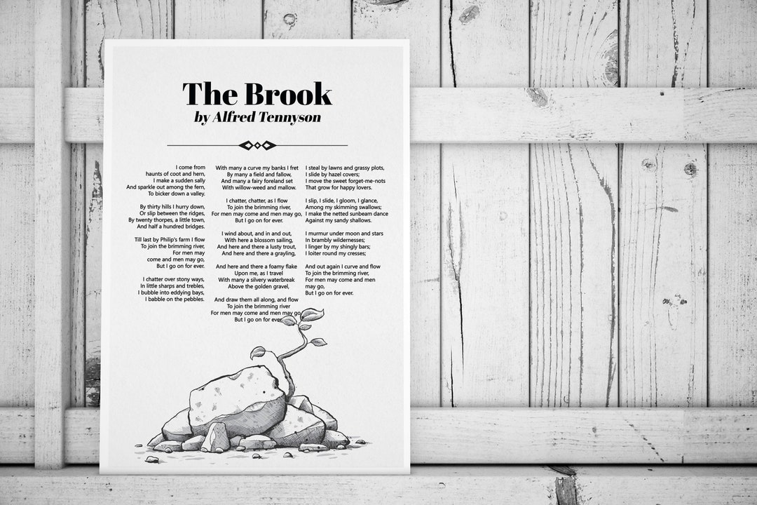 The Brook, Alfred Lord Tennyson, Alfred Lord Tennyson Poem, Alfred Lord ...