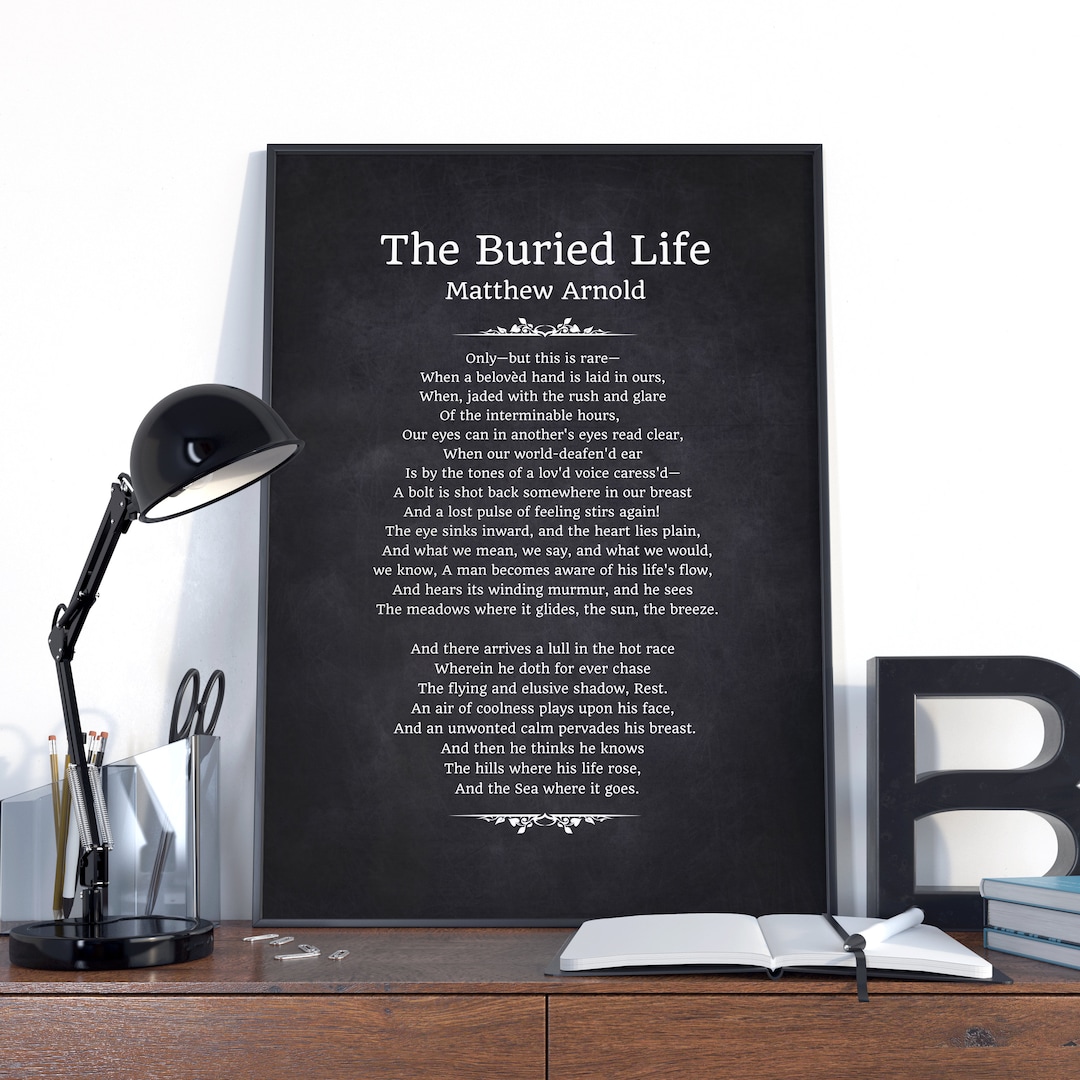 The Buried Life von Matthew Arnold, Matthew Arnold Gedichtplakat ...