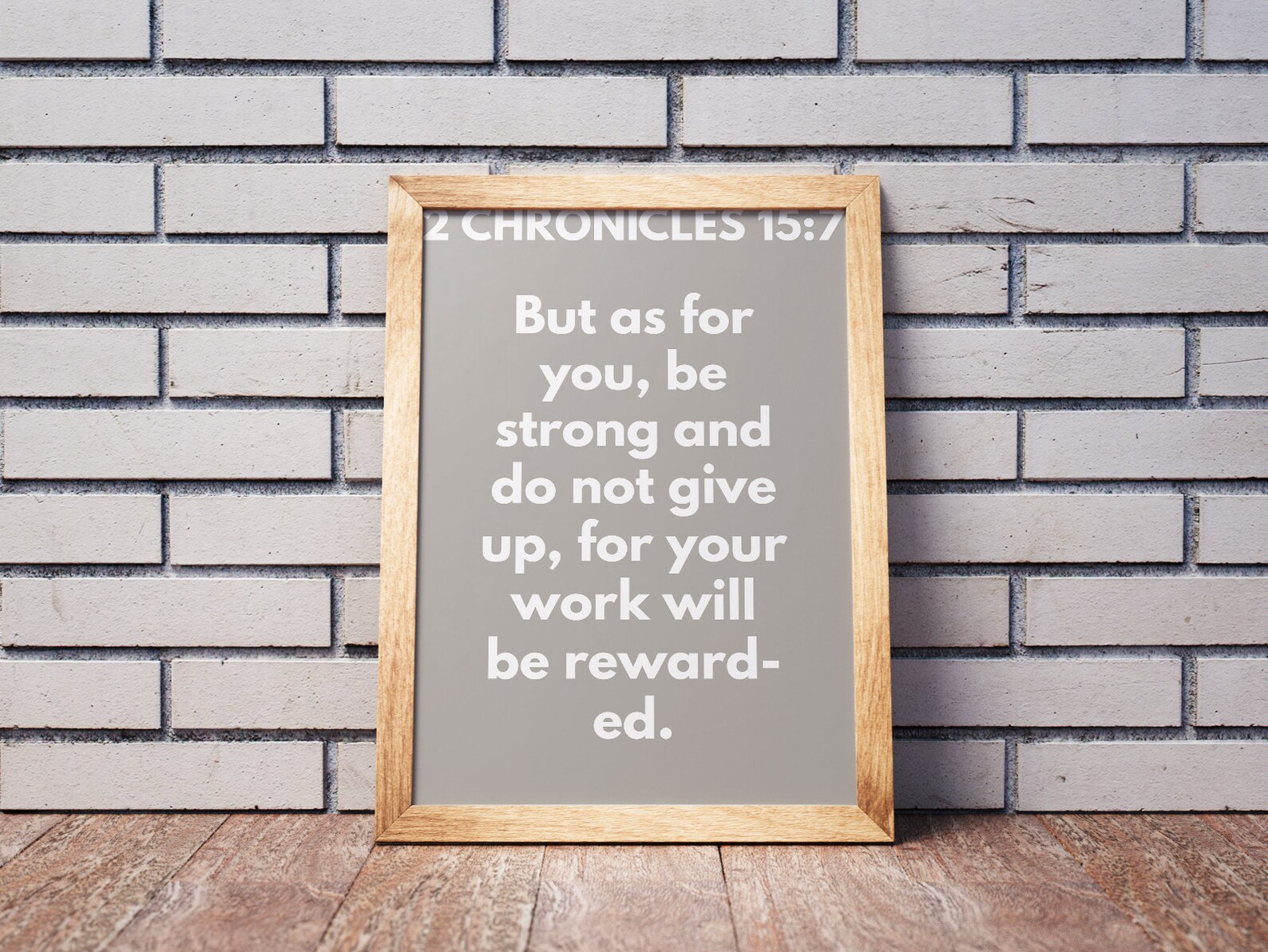 2 Chronicles 15:7 2 Chronicles 15-7 Bible Verse Bible | Etsy