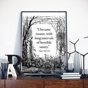 Edgar Allan Poe, Edgar Allan Poe Print, Edgar Allan Poe Quote, Edgar ...