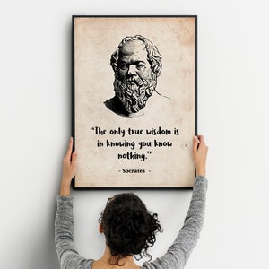 Socrates, Socrates Quote Poster, Socrates Quote Wall Art, Athenian ...