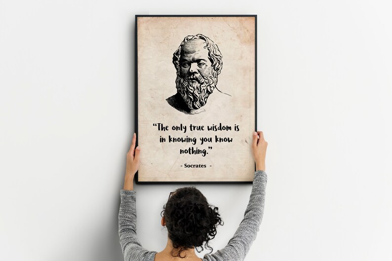 Socrates Socrates Quote Poster Socrates Quote Wall Art | Etsy