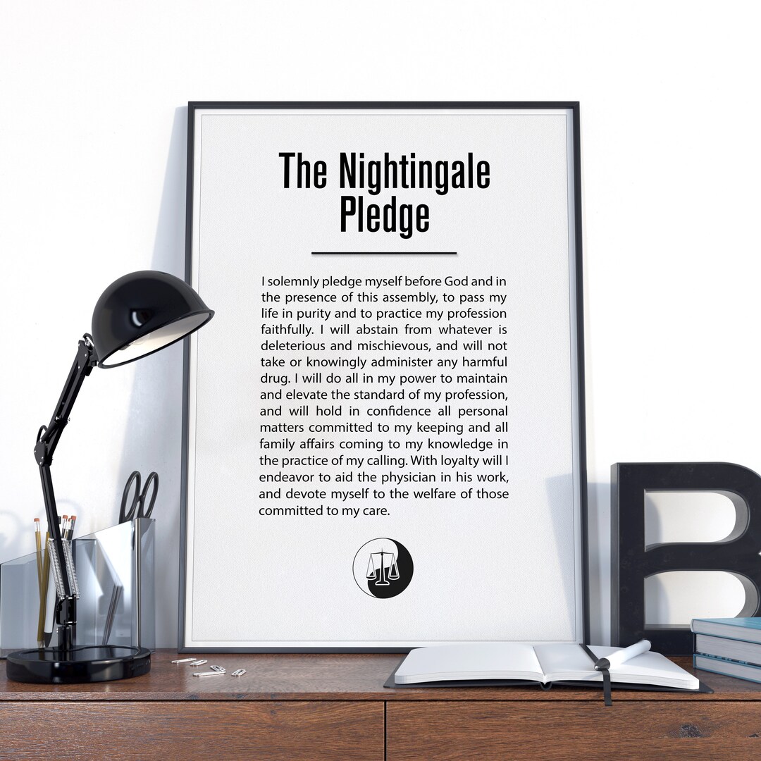 Florence Nightingale Pledge, Florence Nightingale Poster, Nightingale ...