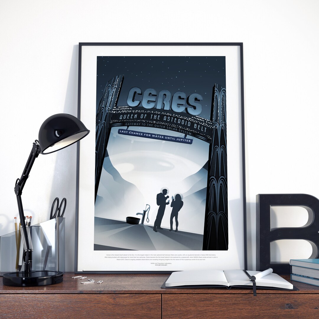 Ceres, Ceres Poster, Giuseppe Piazzi Ceres Vintage Poster, Dwarf Planet ...