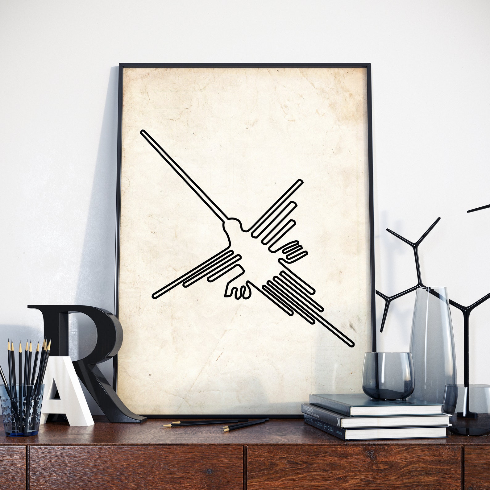 Nazca Line Hummingbird Nazca Glyph Peruvian Geoglyphs Nazca - Etsy