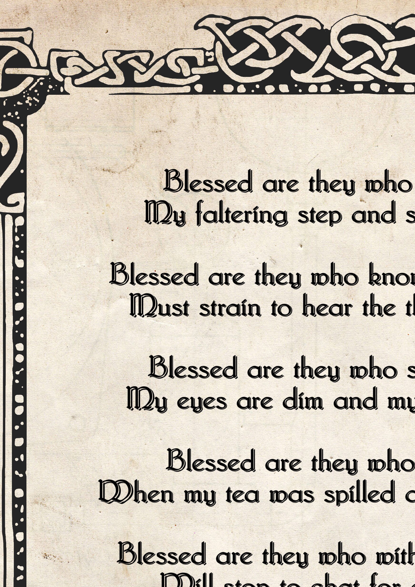 Blessed Are They ... Poem Blessed Are They Poetry Vintage - Etsy Canada