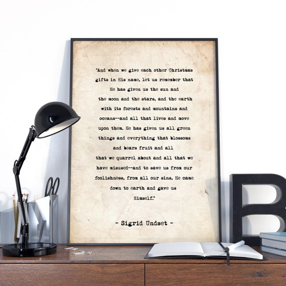 Sigrid Undset Sigrid Undset Quote Poster Sigrid Undset Quote - Etsy