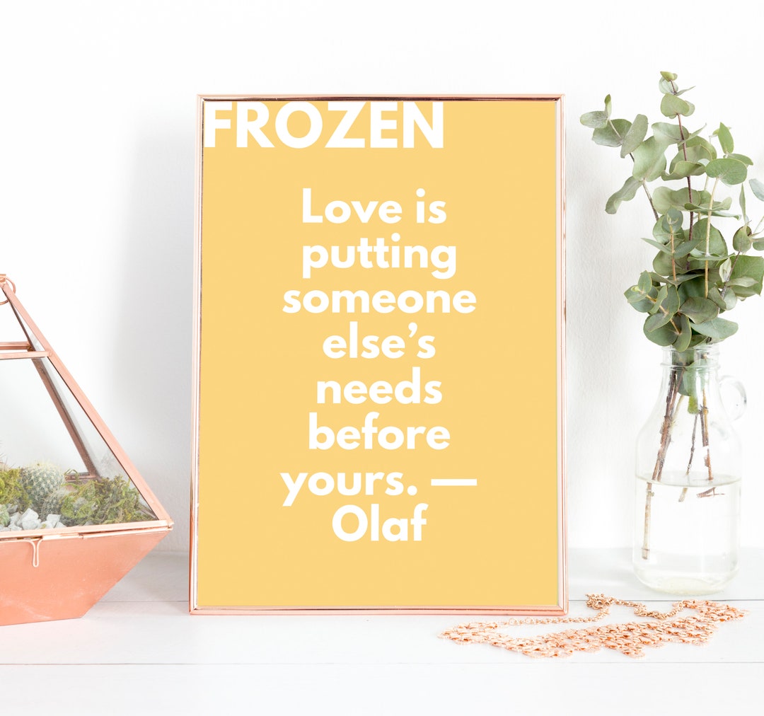 Frozen, Frozen Quote Poster, Frozen Wall Art, Frozen Poster, Disney ...