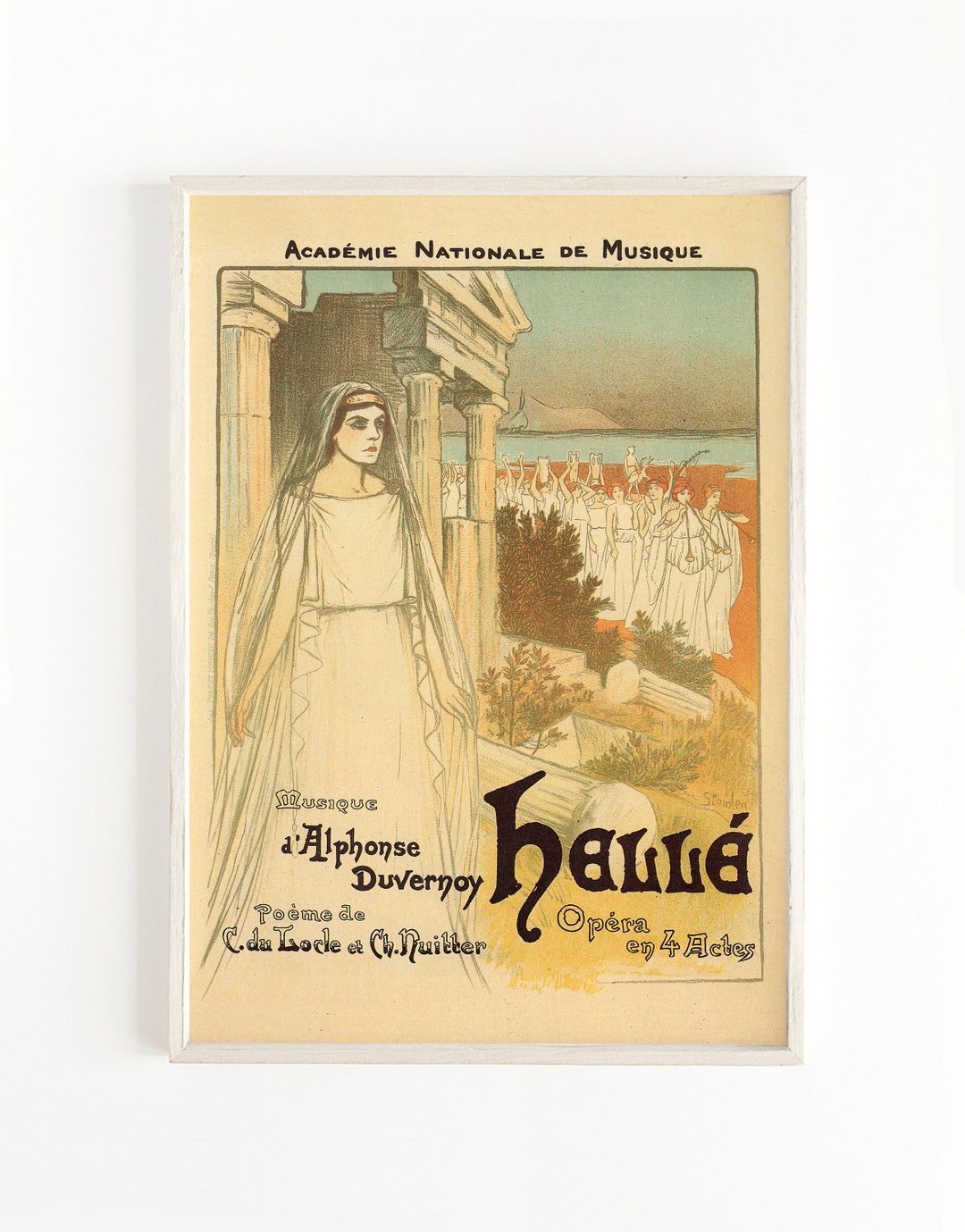 Poster for L'opéra Hellé, Représenté Au Théâtre National De L'opéra ...