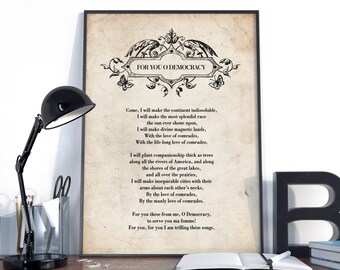 Walt Whitman I Exist as I Am Quote Art Print - Etsy Canada