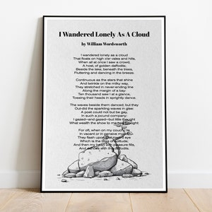 William Wordsworth Poem, i Wandered Lonely as a Cloud, Wordsworth ...