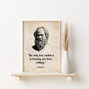 Socrates, Socrates Quote Poster, Socrates Quote Wall Art, Athenian ...