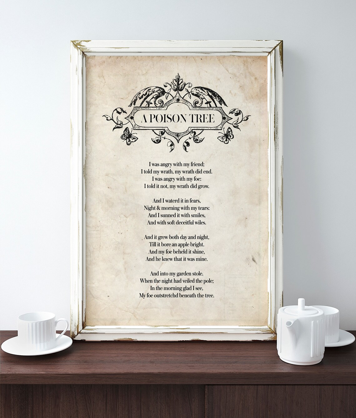 A Poison Tree by William Blake A Poison Tree Poem Wall Art | Etsy