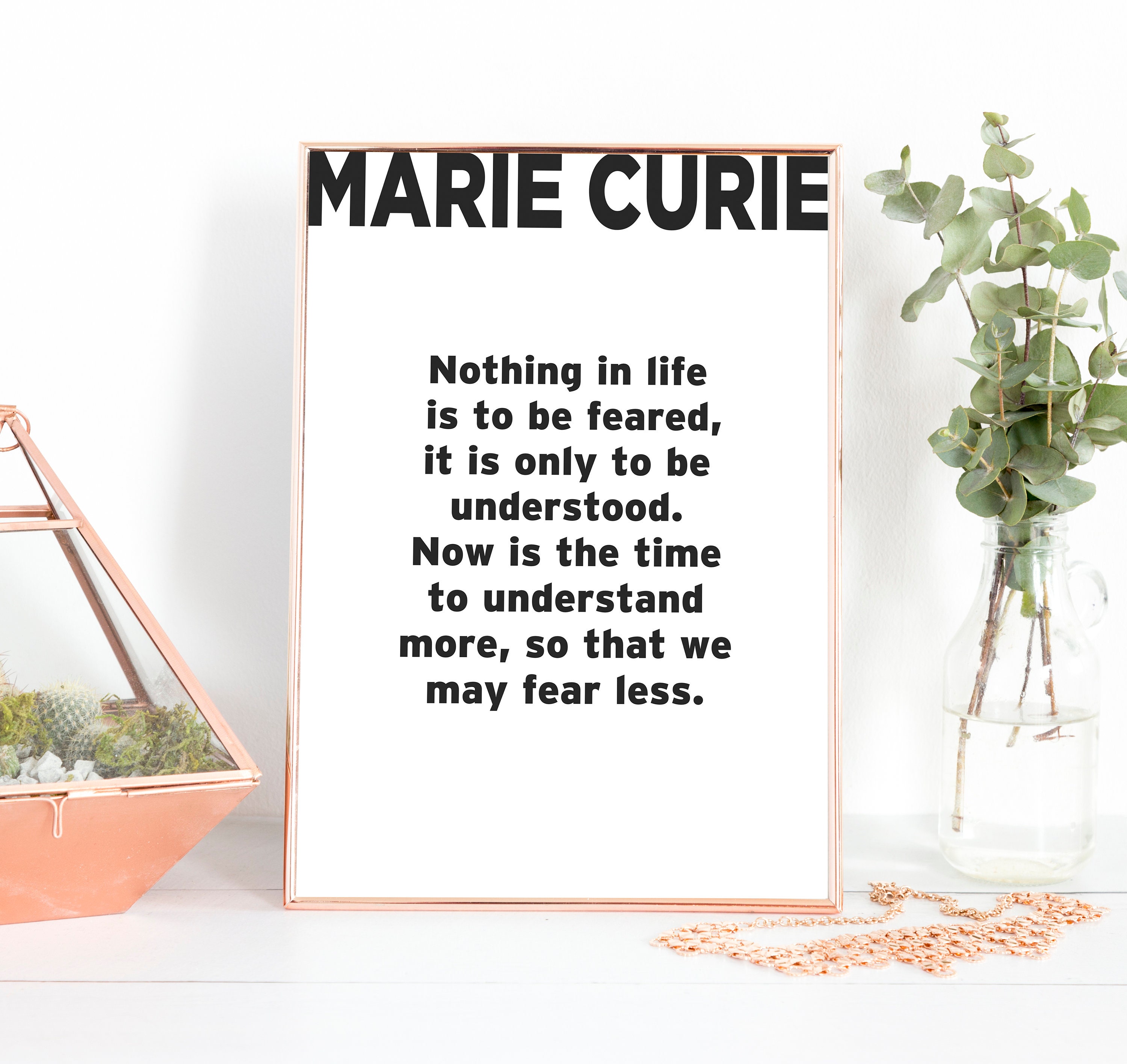 Marie Curie Marie Curie Quote Poster Nobel Prized Woman - Etsy