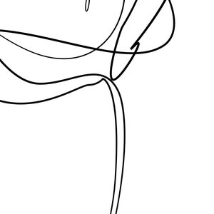 Blue Flower Line Art Print Botanical Garden Line Art Print - Etsy