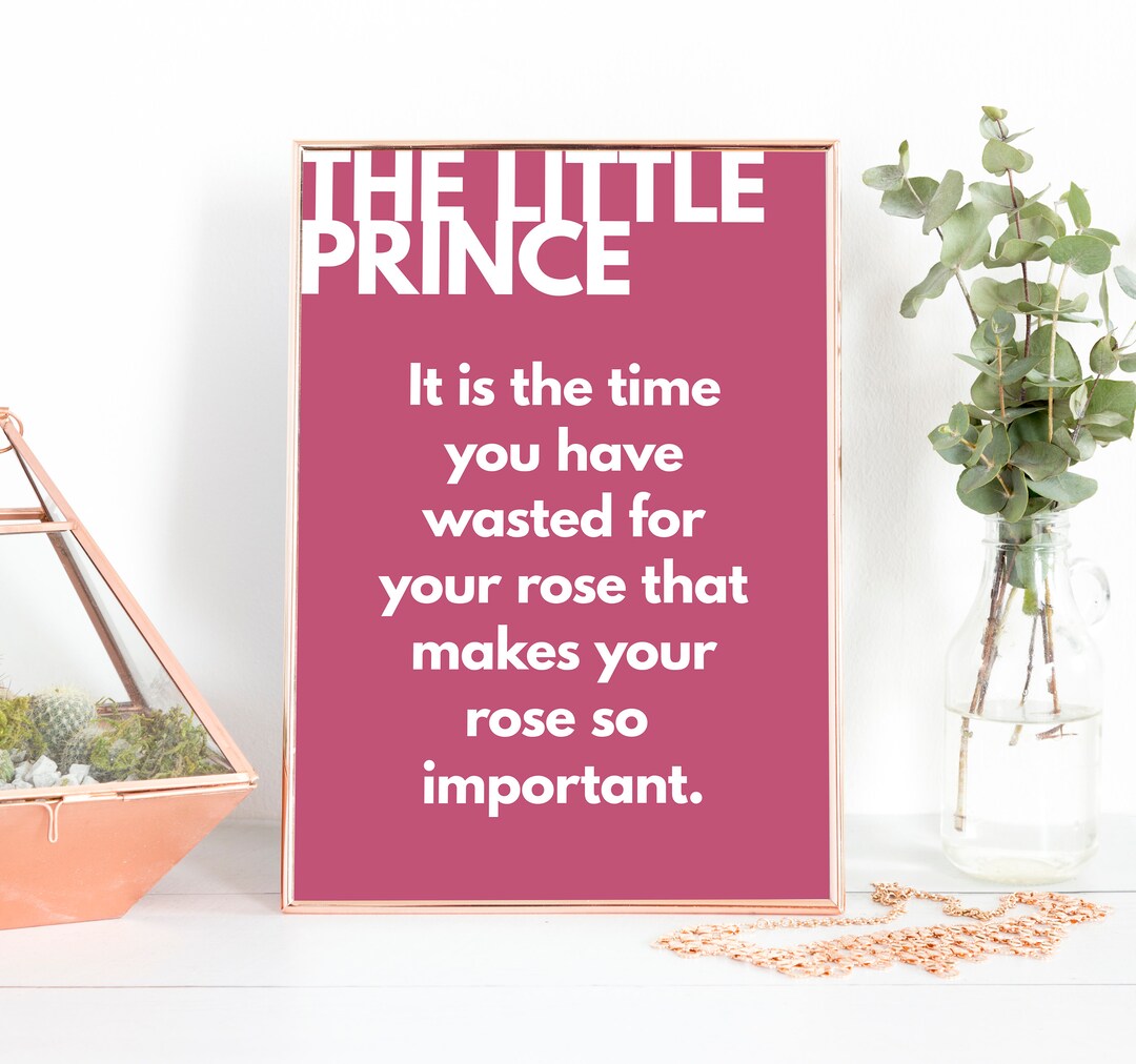 The Little Prince Poster, the Little Prince Quote Wall Art, the Little ...