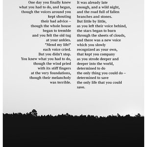 The Journey by Mary Oliver, the Journey Poem Wall Art, Mary Oliver ...
