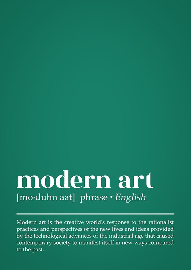 Modern Art Modern Art Definition Poster Modern Art - Etsy