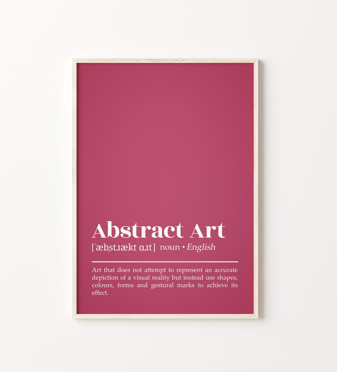Abstrakte Kunst-Definition-Poster abstrakte - Etsy.de