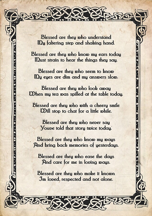 Blessed Are They ... Poem Blessed Are They Poetry Vintage - Etsy Canada