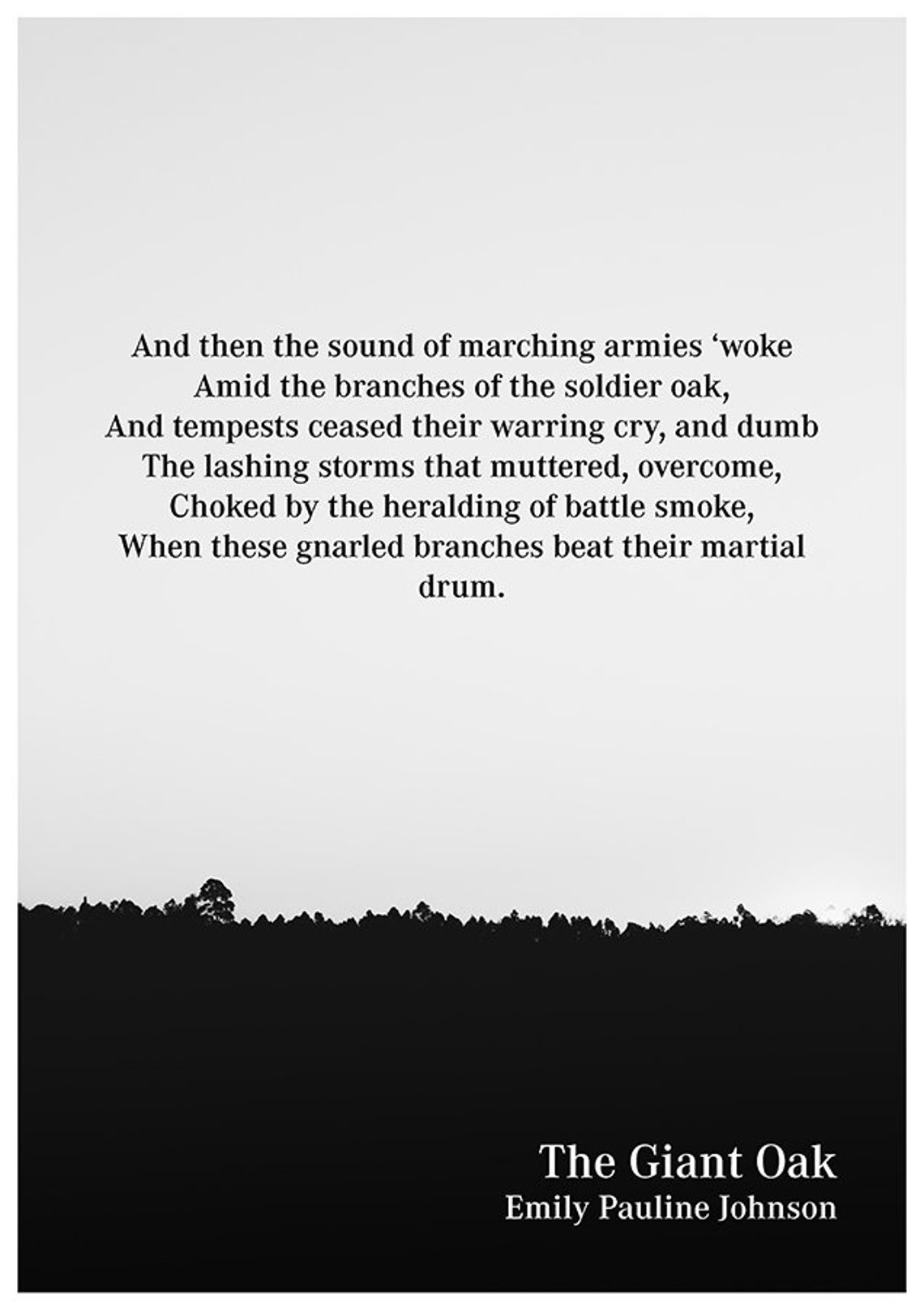 The Giant Oak Poem by Emily Pauline Johnson Emily Pauline | Etsy