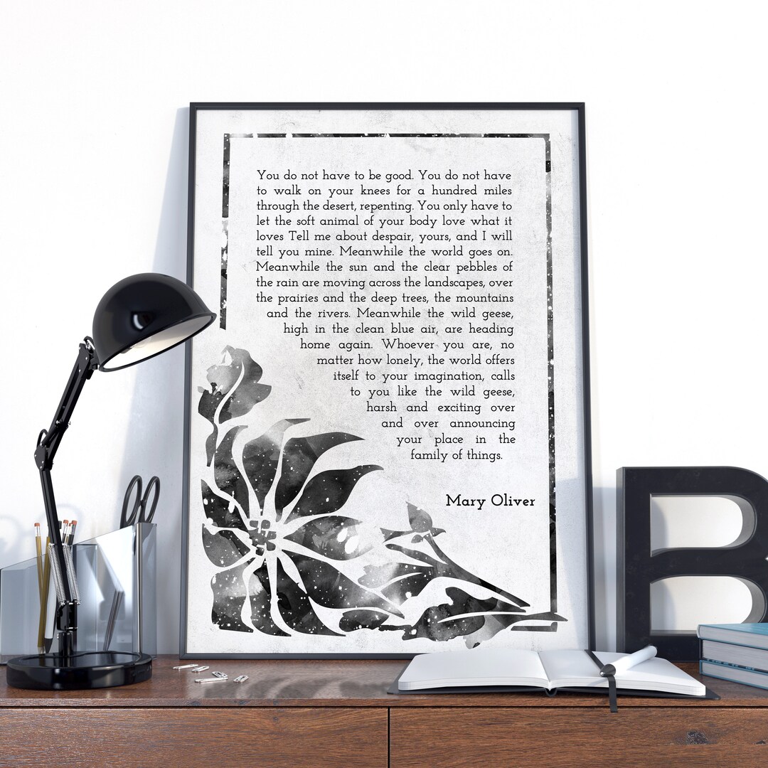 Mary Oliver, Mary Oliver Poster, Mary Oliver Quote, Mary Oliver Wall ...